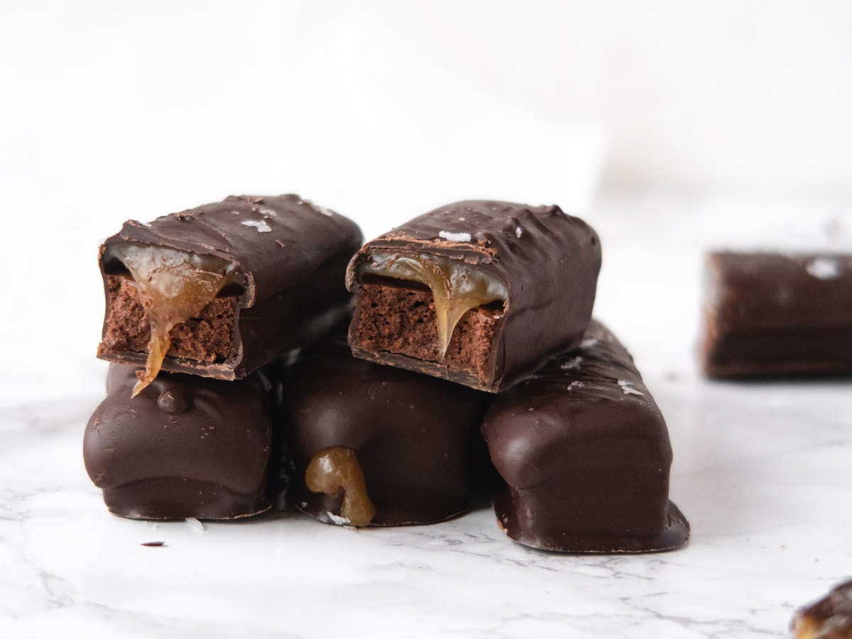 Amazing Homemade Vegan Mars Copycat Candy Bar | The Berry Baker