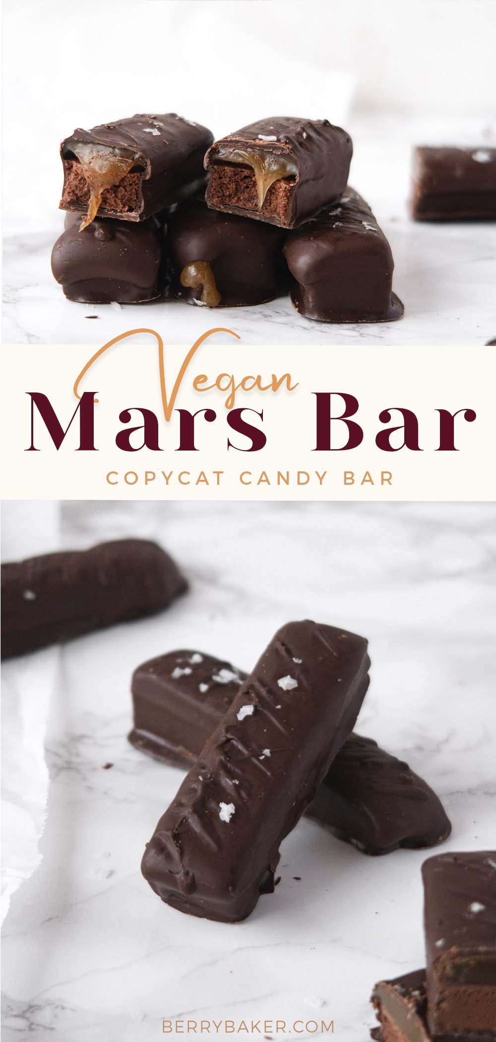 Amazing Homemade Vegan Mars Copycat Candy Bar | The Berry Baker