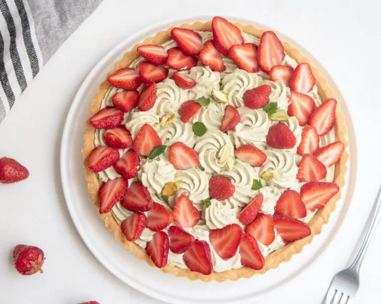 Summer Strawberry and Pistachio Tart (All Vegan!) | The Berry Baker