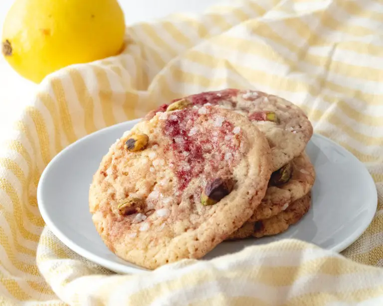 Vegan Lemon, Pistachio, and Raspberry Cookies - Easy One-Bowl Recipe