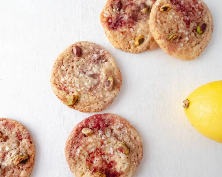 Vegan Lemon, Pistachio, and Raspberry Cookies - Easy One-Bowl Recipe